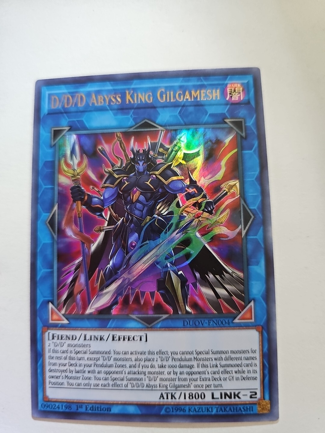 D/D/D Abyss King Gilgamesh - DUOV-EN004 Ultra Rare 1st ed NM Yugioh ...