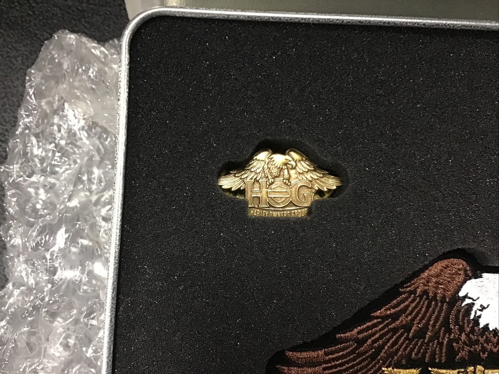 Harley Davidson HOG Owner Group Owner Tin Patch Bell Pin Challenge Coin ...