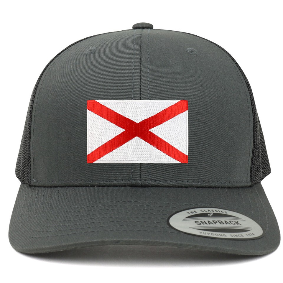 New Alabama State Flag Embroidered Patch Retro Trucker Mesh Cap - FREE ...