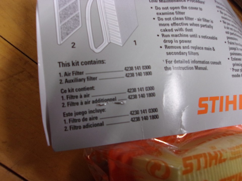 Stihl CutQuick Air Filter Kit OEM 4238-140-4404 TS 410 420 #GM-L5C1 | eBay
