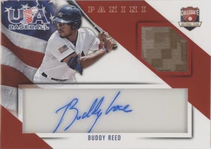 2015 Panini USA Baseball - Box Set Collegiate National Team Buddy Reed #19 Jersey Signatures /99 ...