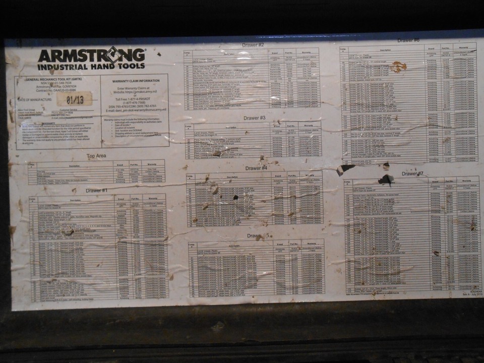 Complete Armstrong USMC General Mechanics Tool Kit GMTK w/Pelican 0450 ...