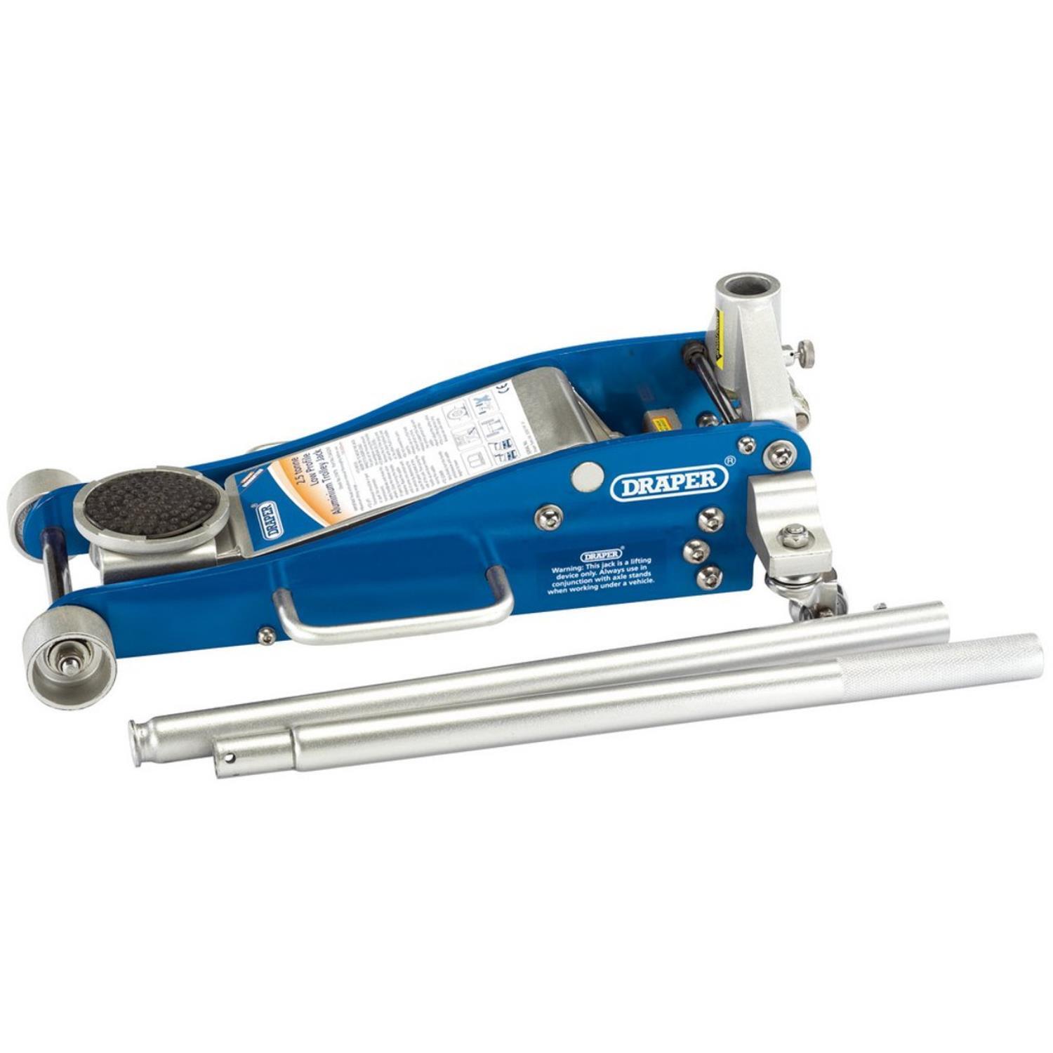 Draper Aluminium and Steel Low Profile Trolley Jack 2.5 Tonne 31479 ...