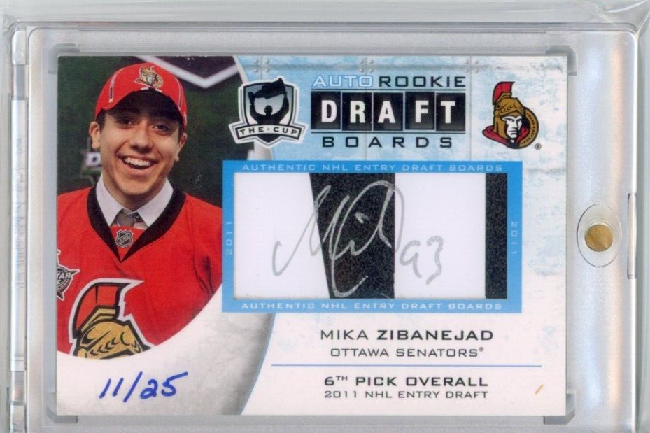 2011-12 UD The Cup Mika Zibanejad Rookie Draft Boards Autograph /25 NY ...