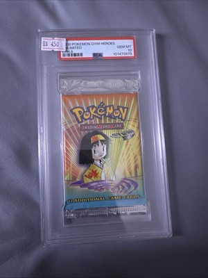 PSA 10 - Pokemon Cards - GYM HEROES - Booster Pack - Erica - GM | eBay