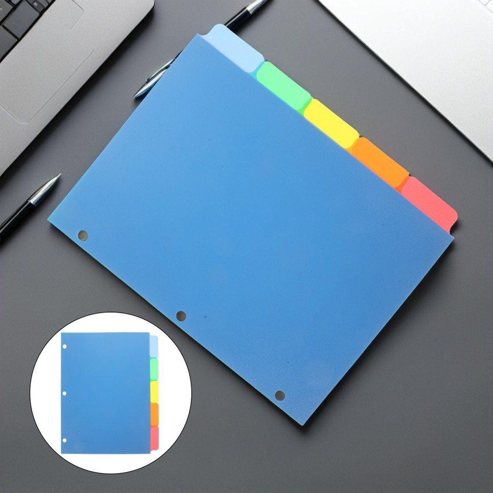 20 Pcs Loose-leaf Partition Flexible Plastic Tabs Blank Binder Dividers ...