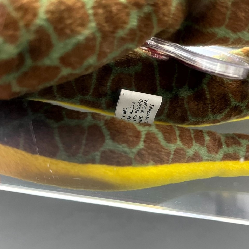 Slither Rare Authenticated Ty Beanie Baby 2nd gen Hang Tag 1st gen Tush ...