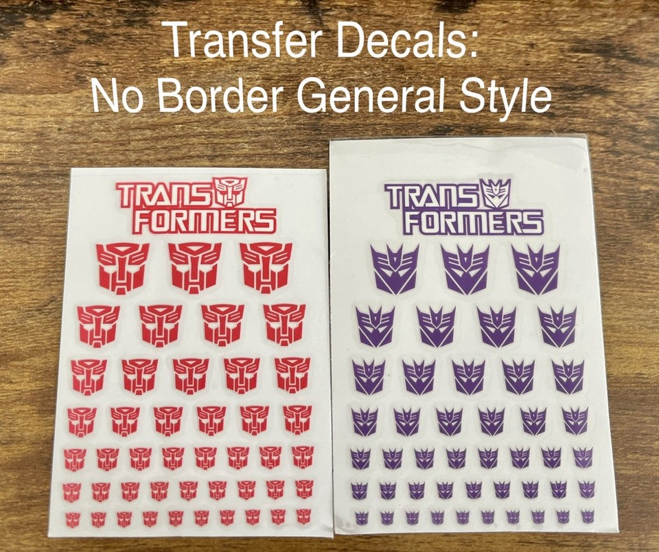 Transfer Decals Autobot Decepticon Logo Sticker Set - Clear Background ...