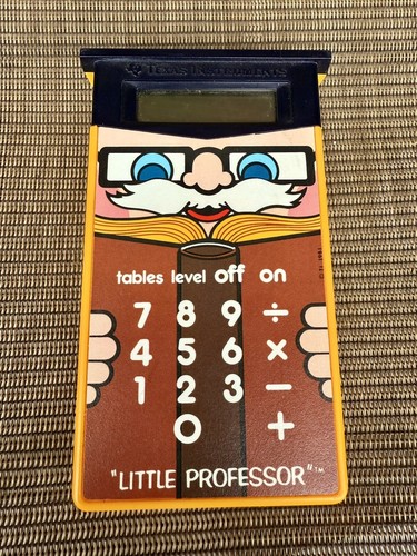 Vintage Little Professor Texas Instruments Quiz Calculator Ti Tested ...