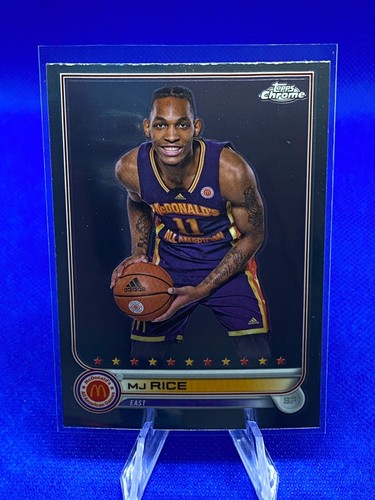 2022 Topps Chrome Basketball Mcdonalds All American MJ Rice 7 NC State ...