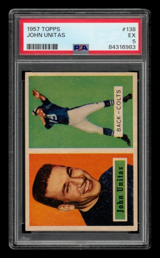 1957 Topps Set-Break #138 Johnny Unitas Rookie PSA 5 EX | eBay