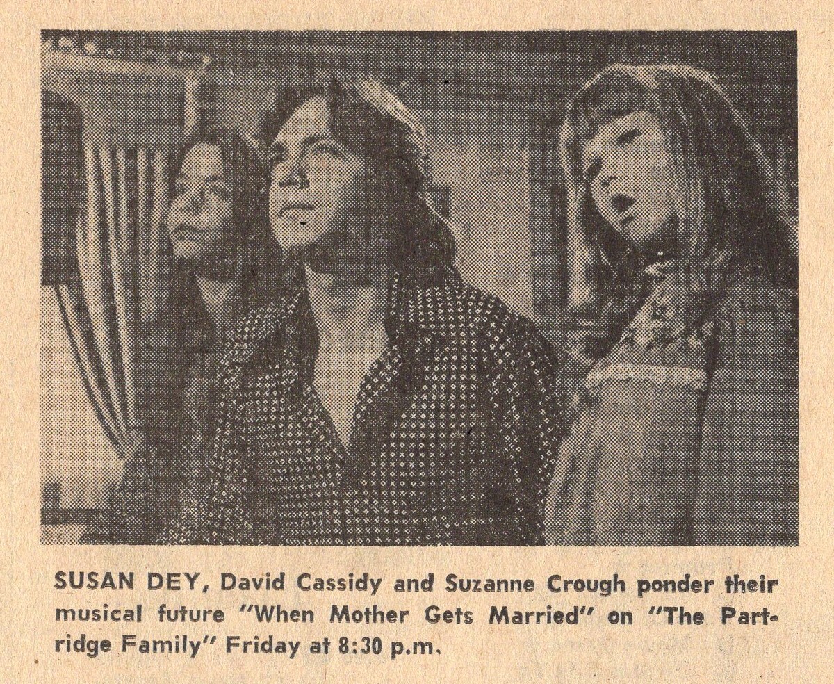 1971 TV AD PARTRIDGE FAMLY DAVID CASSIDY, SUSAN DEY & SUZANNE CROUGH | eBay