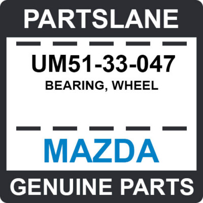UM51-33-047 Mazda OEM Genuine BEARING, WHEEL | eBay