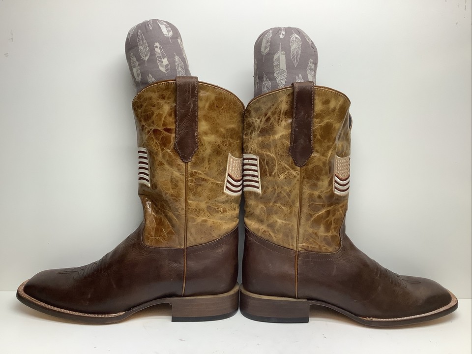 VTG MENS JB DILLON COWBOY SQ TOE DARK BROWN BOOTS SIZE 12 D | eBay