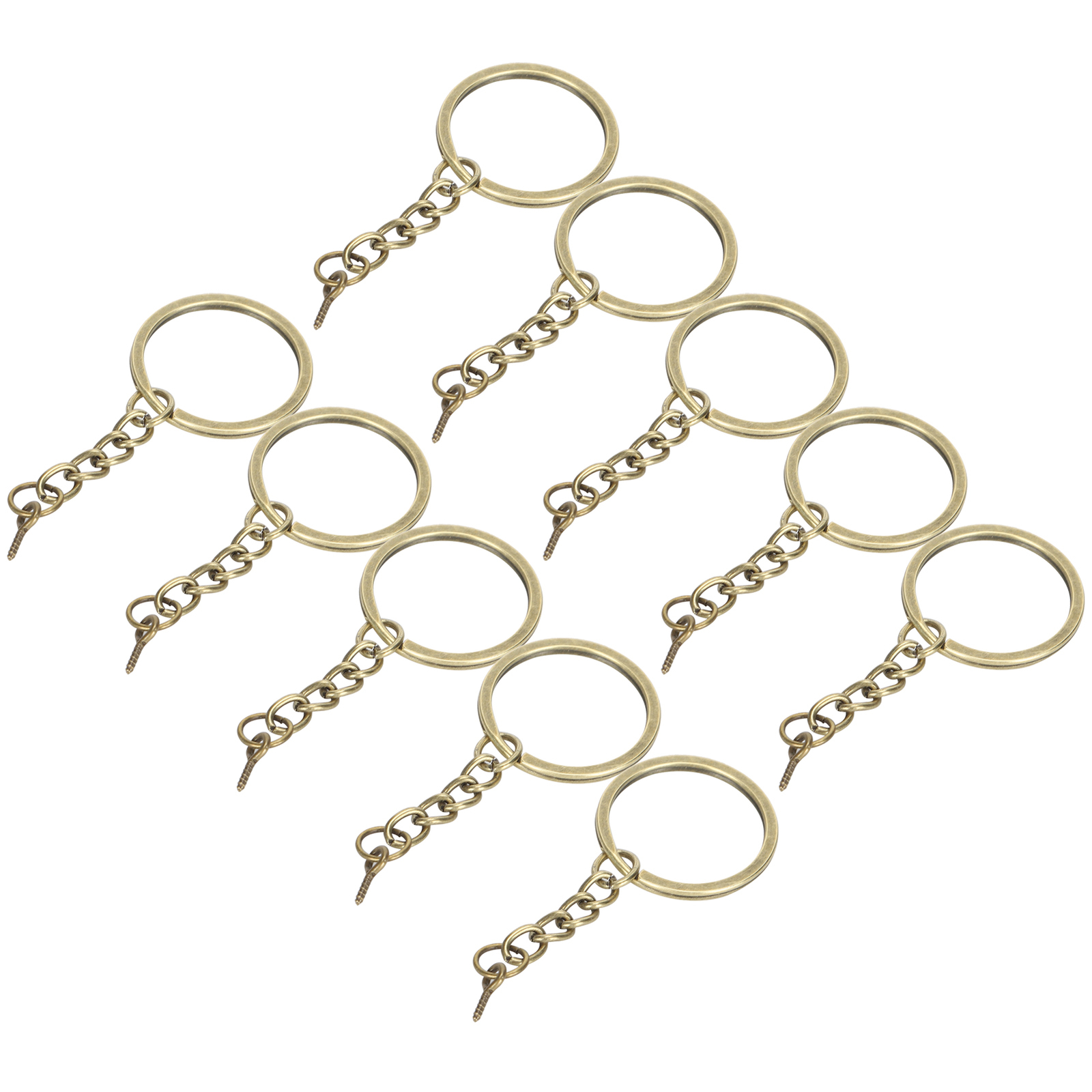 Bronze 25mm 1in 10pcs Decoration Key Ring Key Chain Parts With Screw bronze-25mm-1in-10pcs-decoration-key-ring-key-chain-parts-with-screw