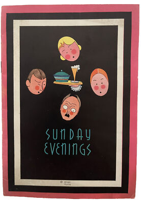 1934 JACOB RUPPERT BEER SUNDAY EVENINGS COOKBOOK HANS FLATO COVER ART ...