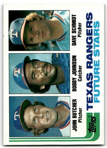 1982 Topps Rangers Future Stars - John Butcher/Bobby Johnson/Dave ...