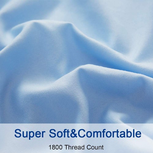 Bed Sheet Set Super Soft Microfiber 1800 Thread Count Luxury Egyptian ...
