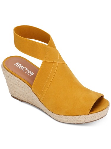 REACTION KENNETH COLE Womens Yellow 1/2" Platform Jute Wrapped Padded ...