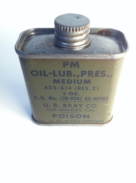WW2 Army Belt Gun Oil - 2oz Tin, 3/4 Full | eBay