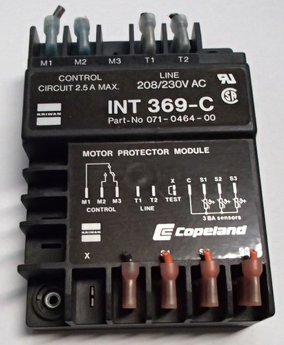 Copeland Kriwan Motor Protector Module 071-0464-00 / INT 369-C Used Cut ...