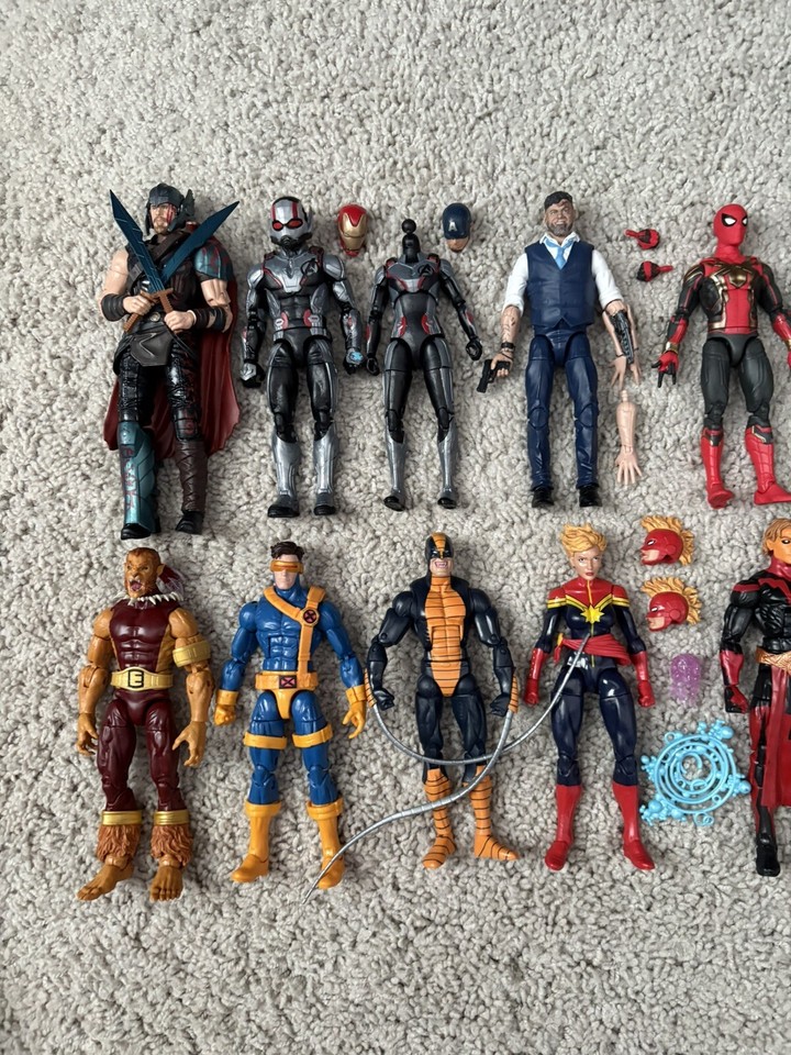 Marvel Legends Lot Spider-Man Avengers X-Men MCU Void Thor Hulk Cyclops ...