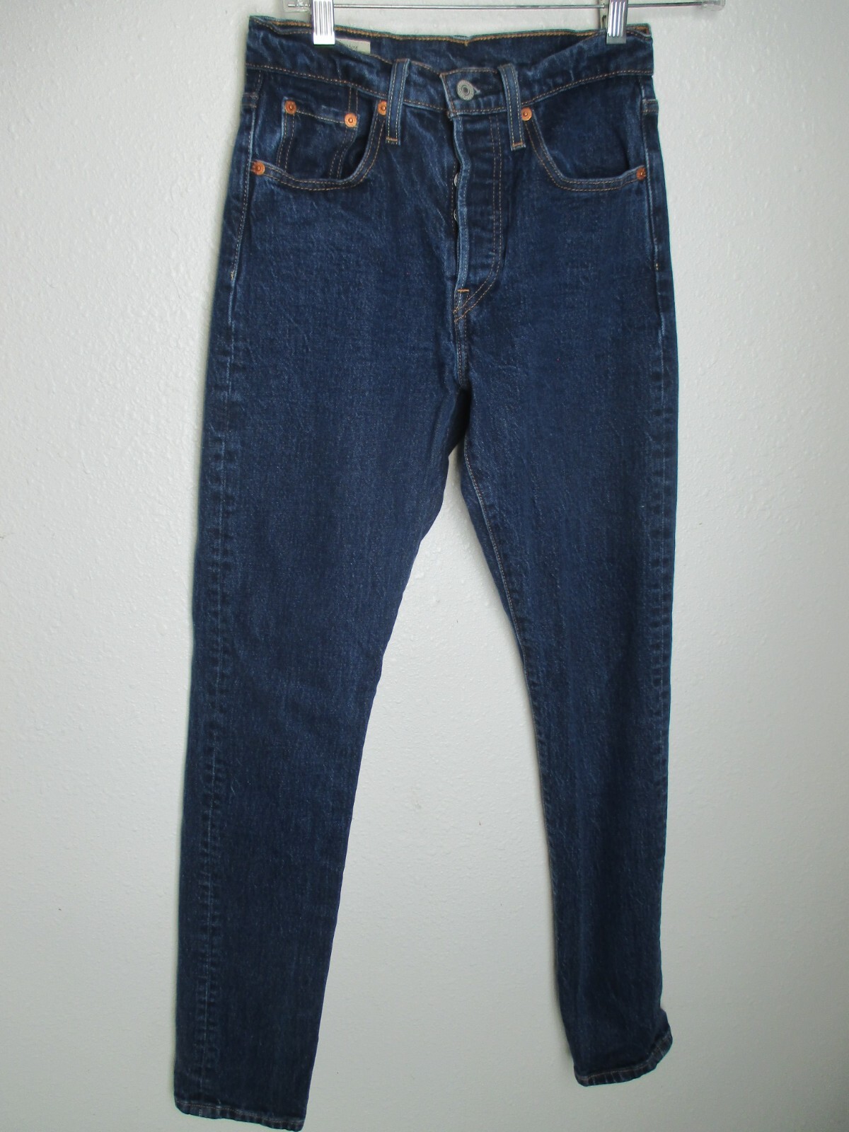 Levi's Premium 501 S skinny high rise 25x32 dark deni… - Gem