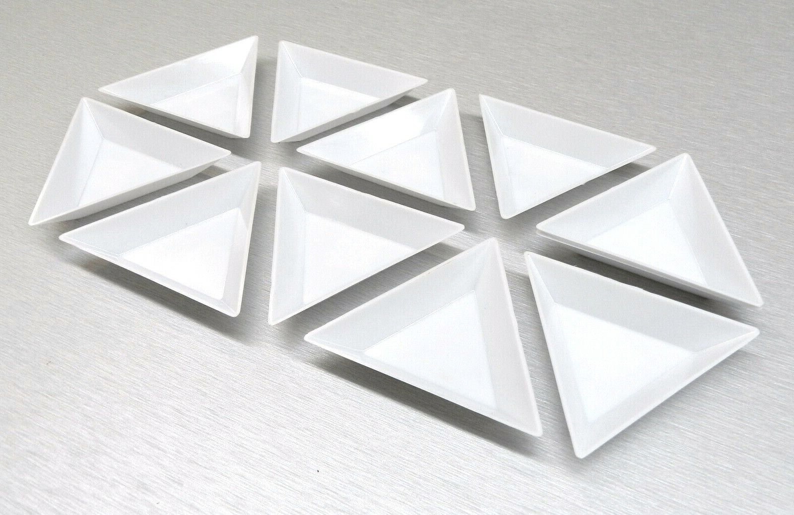Sorting Trays Plastic Triangular White 10 Pcs Beads Colored Stones ...