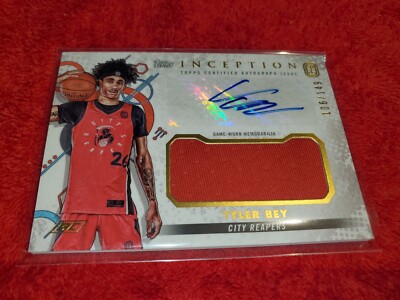 2023 TOPPS INCEPTION OVERTIME CARD TYLER BEY RC AUTO RELIC 106/149 | eBay