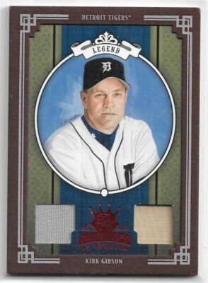 KIRK GIBSON 2005 Diamond Kings JERSEY BAT card #287 Detroit Tigers NM ...