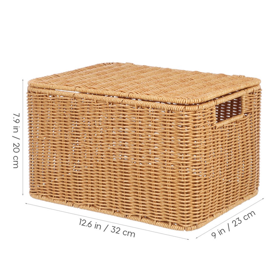 Wicker Storage Basket Trunk Woven Durable Hand-woven Container | eBay