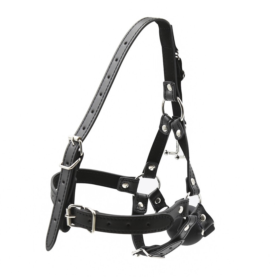 Head Harness Hood Ball Gags Open Mouth & Nose Hook Spanking Paddle ...