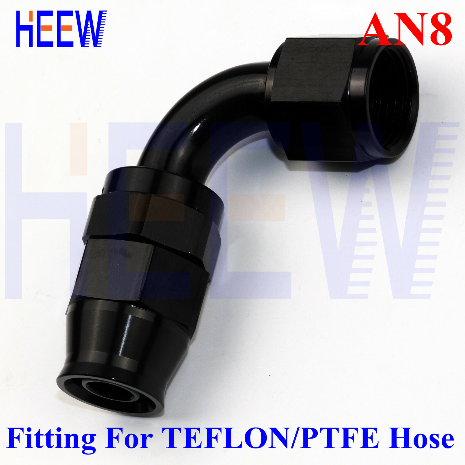 8AN 8-AN8 90 Degree Swivel Elbow PTFE E85 Fuel Stealth Line Hose End ...