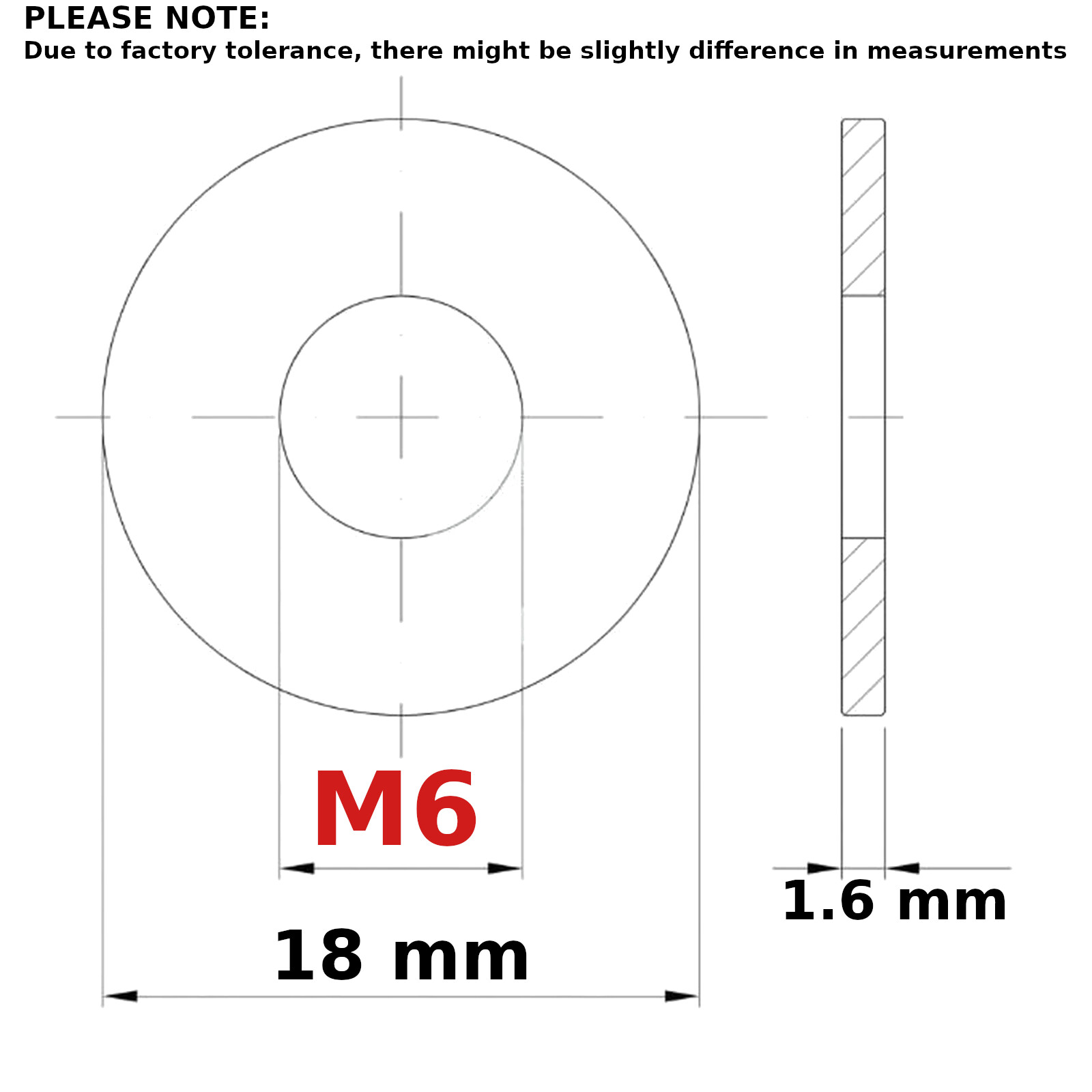 M6 Form G Washers Flat Large Wide Thick DIN 9021 Metric Zinc Plated ...