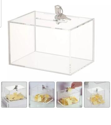 Portable Clear Box Clear Acrylic Box Ballot Box Donation Boxes For ...