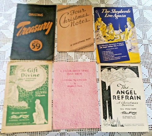 1948 & 1949 CHRISTMAS PLAYS-SONGS-1-MUSIC-MIXED LOT-6 BOOKLETS | eBay
