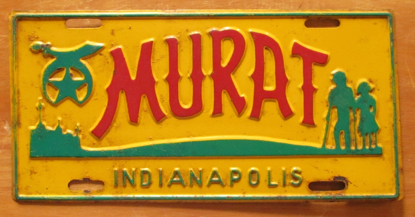 1960's INDIANAPOLIS INDIANA MURAT SHRINE TEMPLE MASONIC BOOSTER License ...