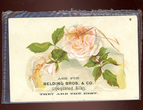 Trade Card-Wisconsin- Madison- White Sewing machine- Belding Brothers ...