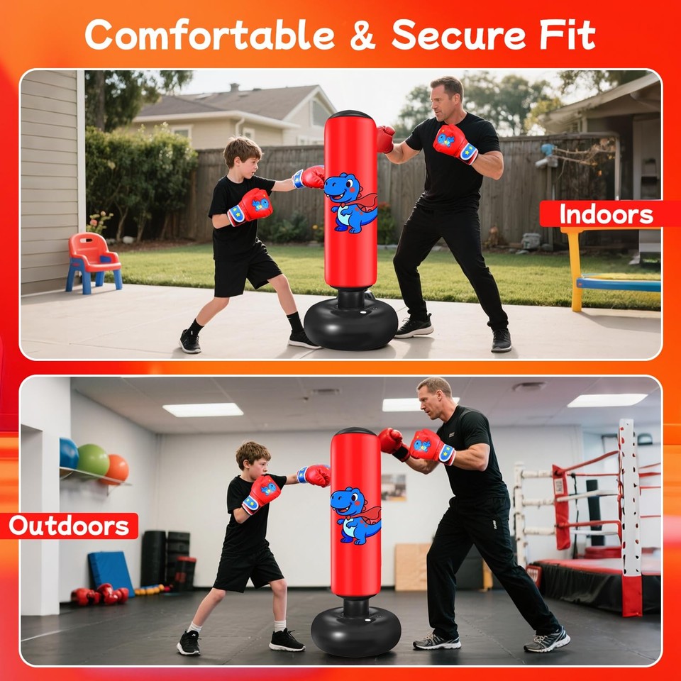 Inflatable Punching Bag for : 48 Inches Punching Bags with Boxing ...