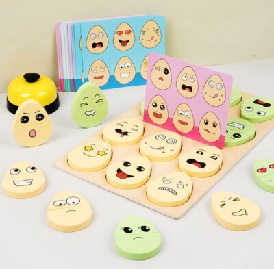 Children's education fun expression egg pairing game interactive puzzle ...