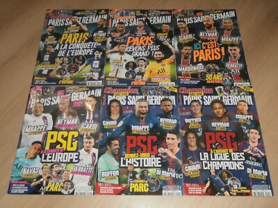 PARIS SG, KYLIAN MBAPPE, MESSI, NEYMAR, 6 MAGAZINES "100% PSG ...