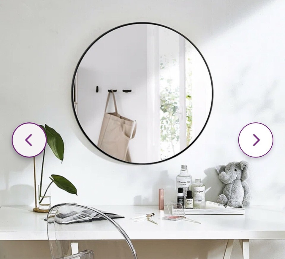 32" Round Decorative Wall Mirror (4 Colors) - Free Shipping & Free ...