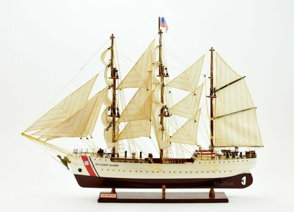 USCG Eagle Training Tall Ship 36" Wooden Model US Coast Guard Barque ...