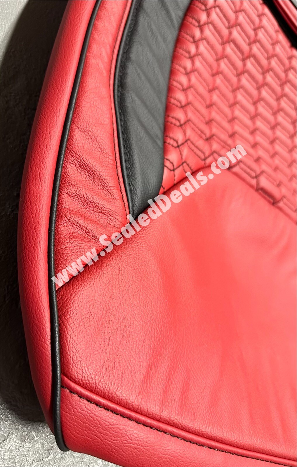 RED & BLACK LEATHER SEAT COVERS w/ HEXAGONS FOR 2013-2018 JEEP WRANGLER ...