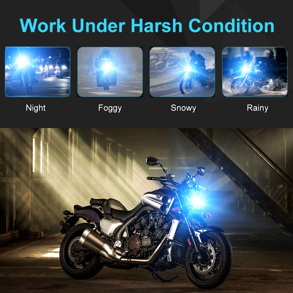 2X 8000K HID LED Headlight H6 Bulbs for Honda TRX 400EX 400X 2009-2014 ...