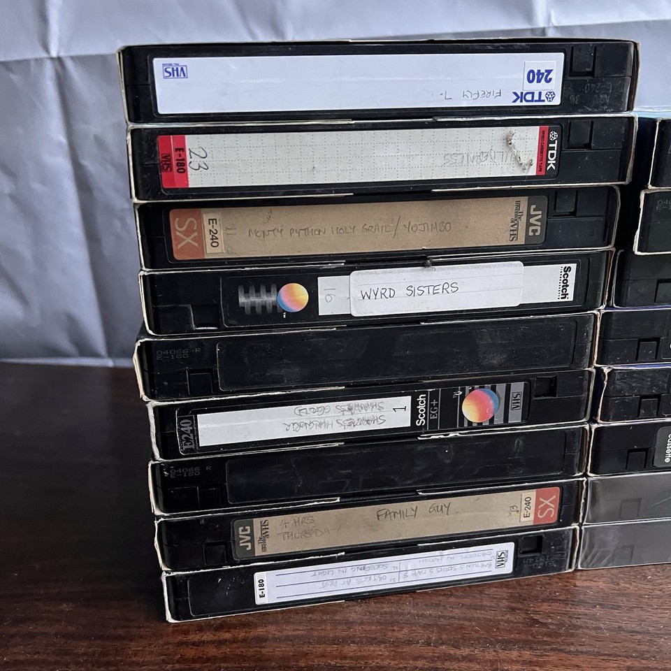 JOB LOT Bundle 17 Blank VHS Video Cassette Tapes old TV Recordings BBC ...