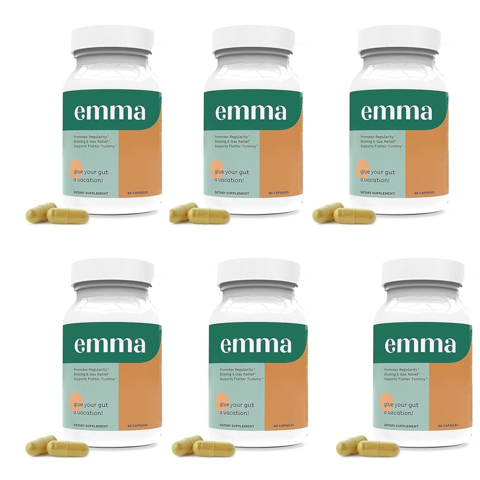 EMMA Supplement for Gut Health- Gas and Bloating Relief Constipation 60 ...