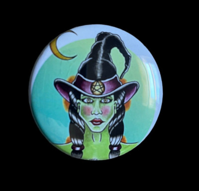 Pretty Witch - Button Pin Pinback Badge Gothic Witchcraft | eBay