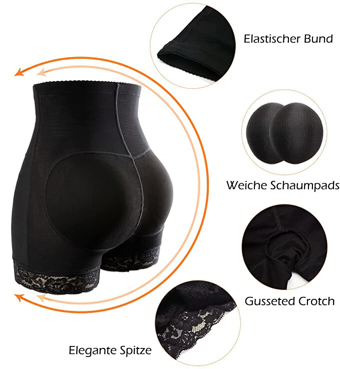 Fajas Colombianas Fake Buttocks Butt Lift Shorts Body Shaper Booty ...