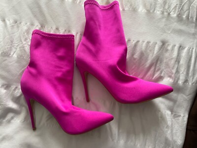 Beautiful shocking pink ankle boots | eBay UK